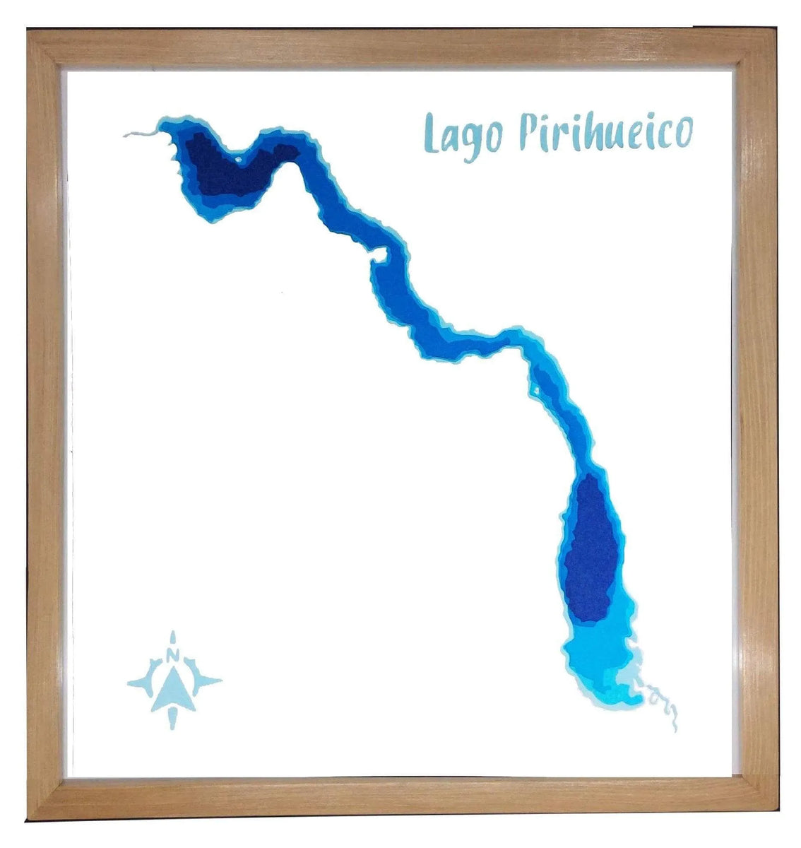 Lago Pirihueico Profundidad (27x30 cm), entrega a domicilio – MAPAS DEL SUR